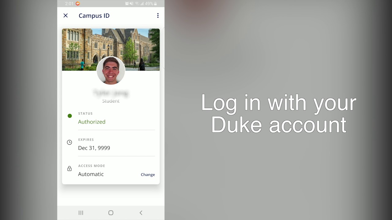 Android DukeCard set-up - YouTube
