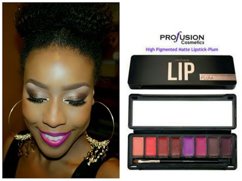 Holiday Makeup | Profusion Matte Lip Palette - Review & Demo - YouTube