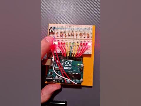 Reaction time game #arduino chasingleds #youspinme - YouTube