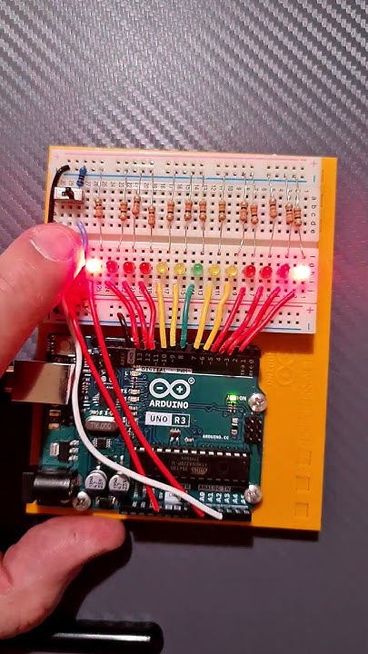 Reaction time game #shorts #arduino chasingleds #youspinme # ...