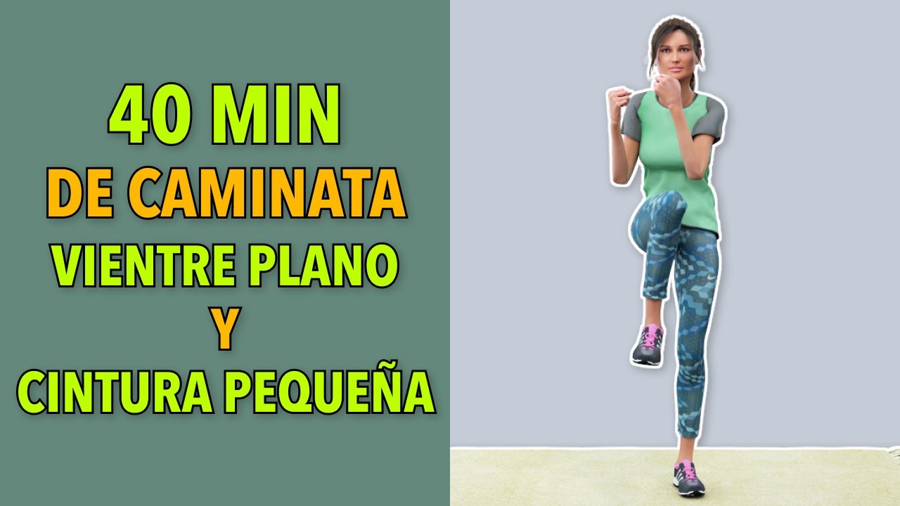 40 Min Cardio de Pie: Caminata para un Vientre Plano y Cintura Pequeña ...