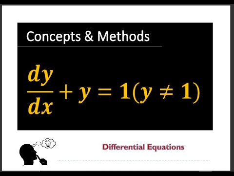 '(dy/dx)+y=1' || dy/dx+y=1 || find the general solution of dy/dx+y=1 ...