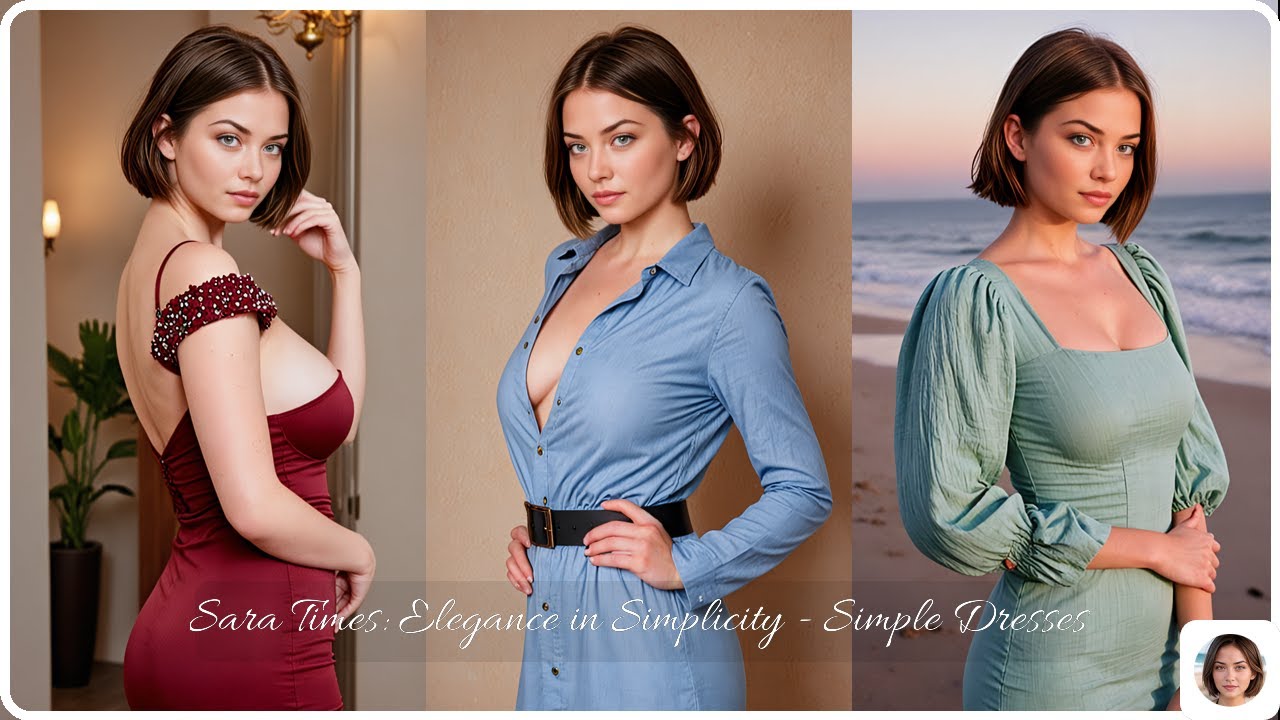 Sara Times: Elegance in Simplicity - Simple Dresses - YouTube