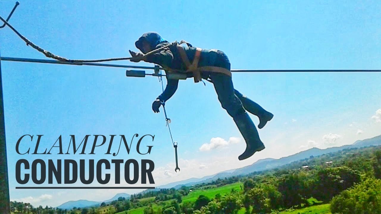 CLAMPING CONDUCTOR TRANSMISSION LINE 150KV SUMBAWA - YouTube