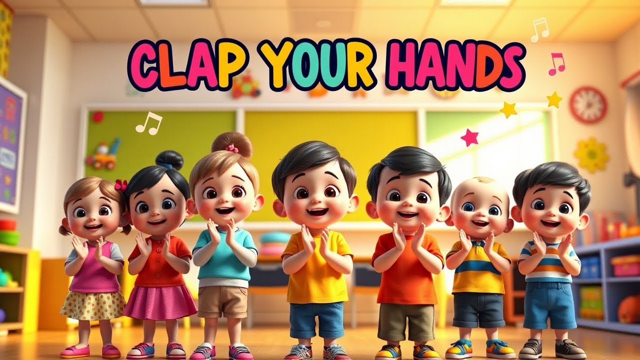 Clap Your Hands | Fun Kids Dance Song | 3D Nursery Rhyme for Children ...