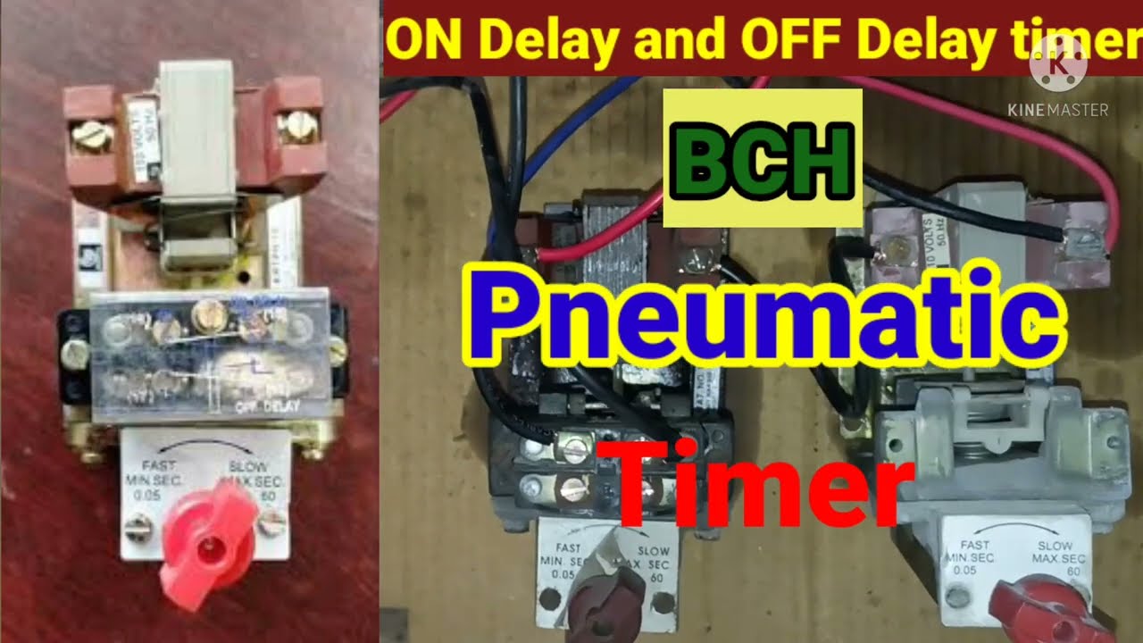 BCH Pneumatic ON delay and OFF delay timer setting, wiring | BCH timer ...
