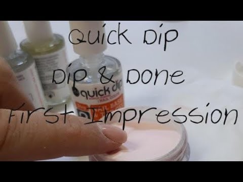 Dip Powder Nails- Quick Dip Dip and Done First Impression - YouTube
