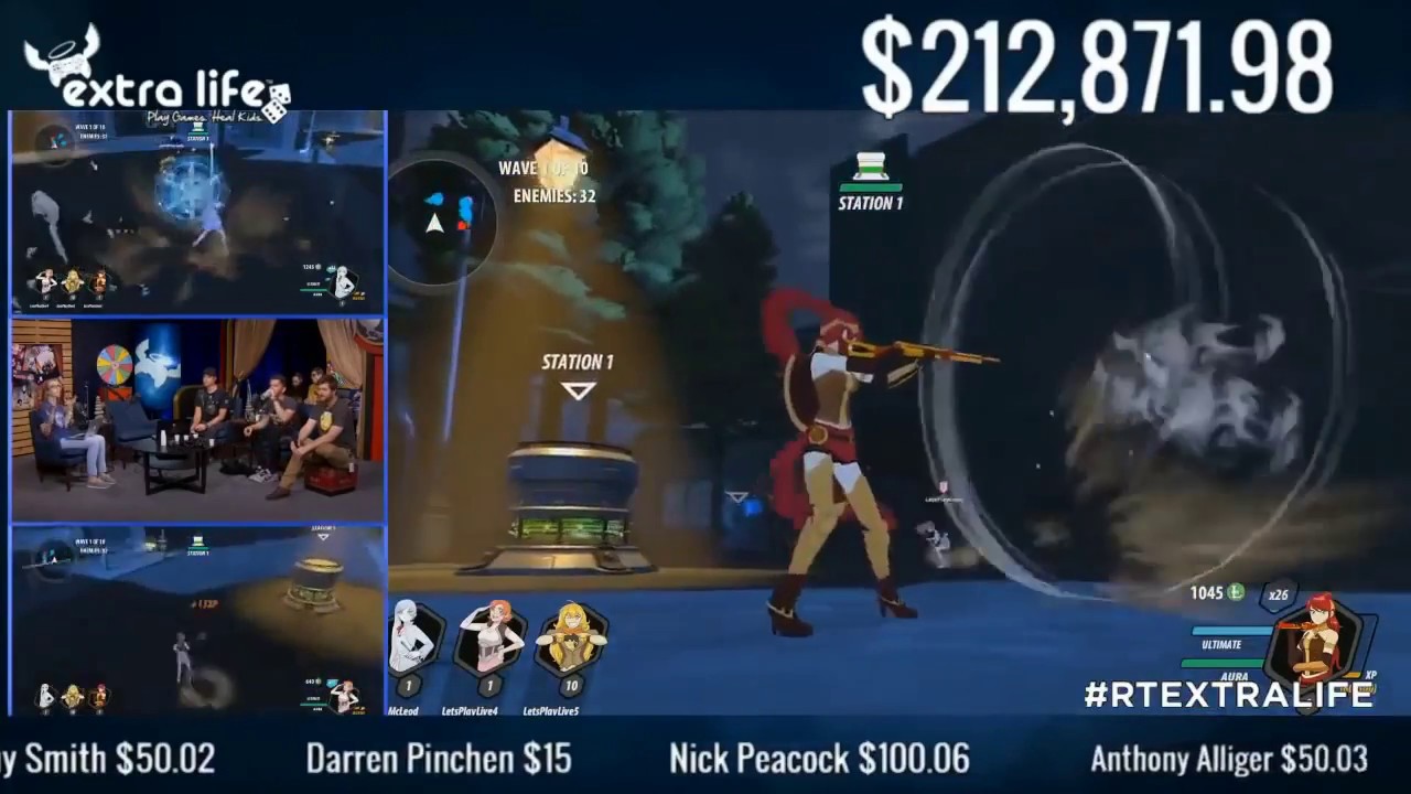 Rooster Teeth Extra Life 2016 Hour 5 - RT Games Team w/ RWBY: Grimm ...