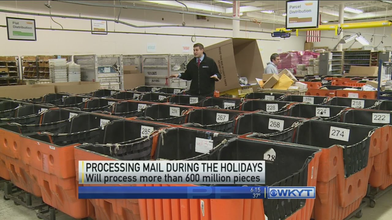 Processing mail during the holidays - YouTube