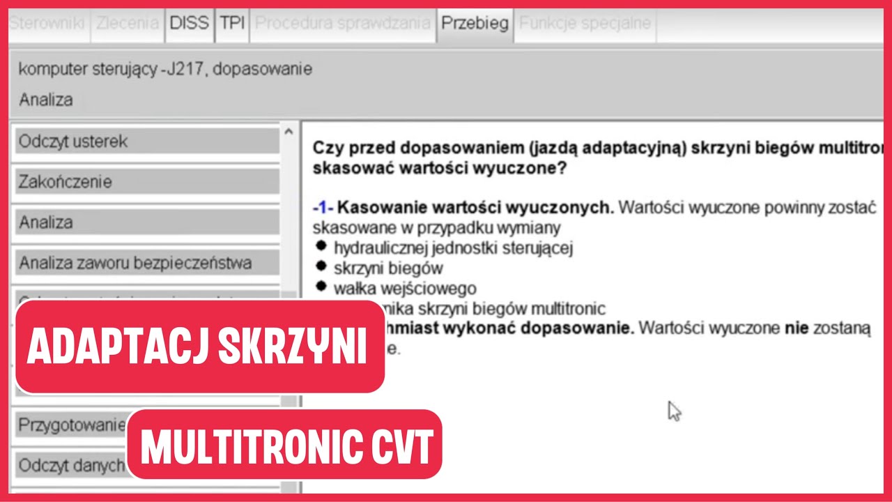 Audi A4/A5/A6/Q5 - Adaptacja skrzyni multitronic CVT/ Multitronic CVT ...