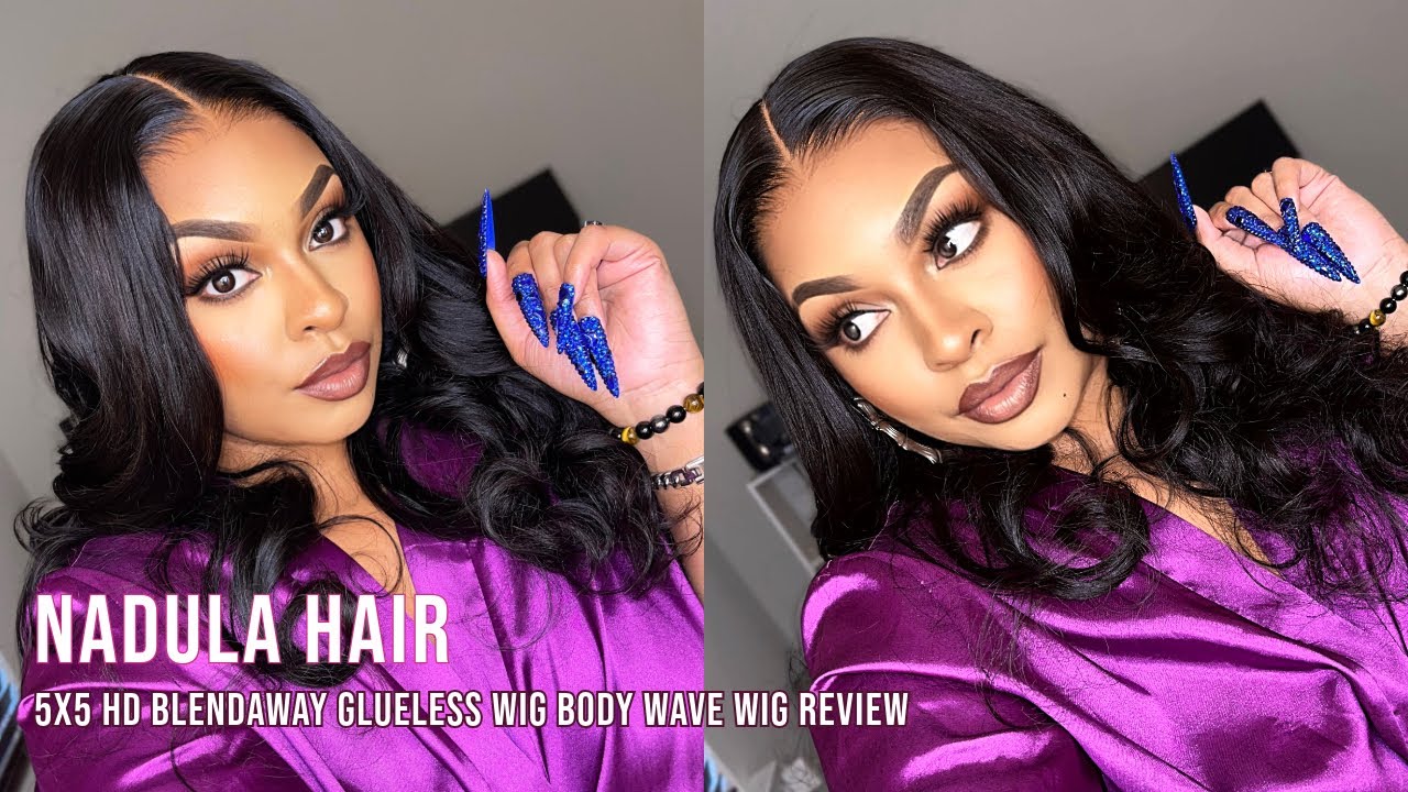 NADULA HAIR: 5x5 BlendAway BOMBSHELL “24” Glueless Body Wave Review - YouTube