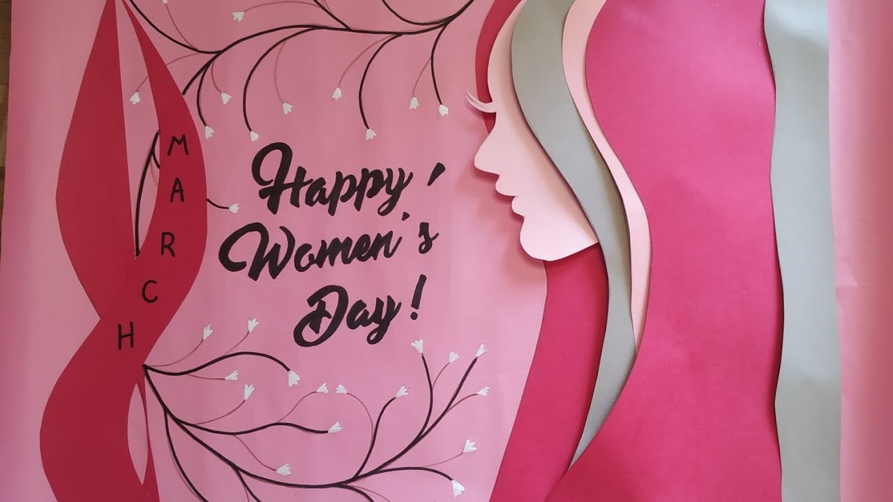 How to make Women's Day Poster /Card / Handmade easy poster / Women's ...