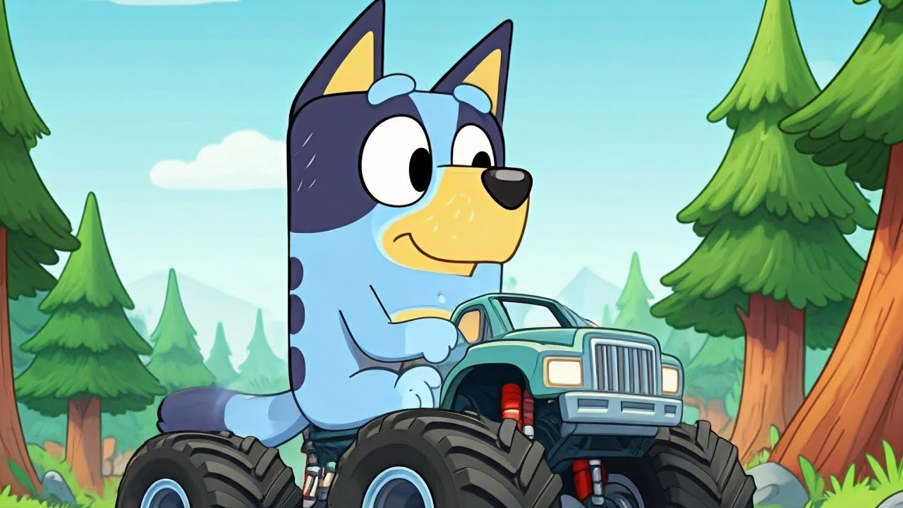 Bluey with Monster truck - Arslan Animation - YouTube