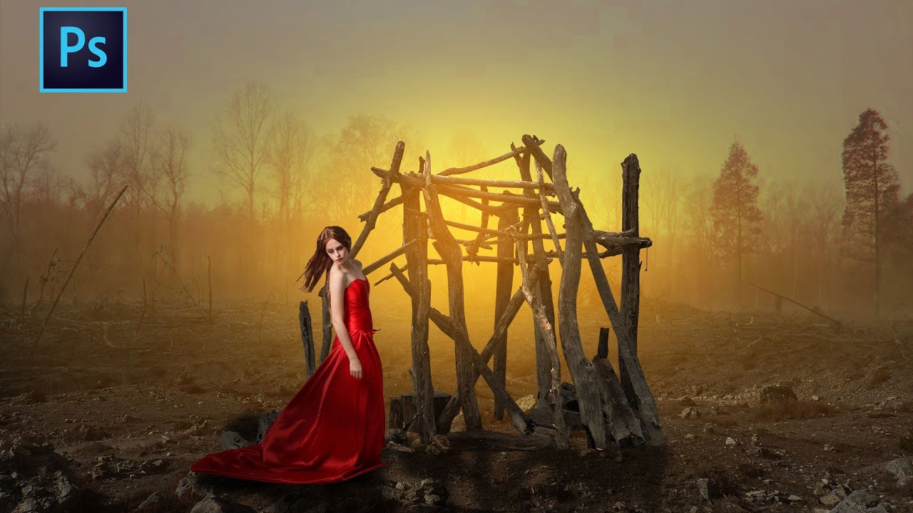 Add Dramatic Light Forest Photoshop Manipulation Tutorial - YouTube
