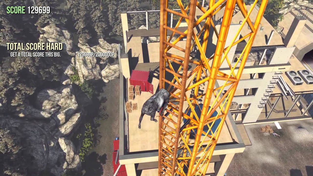 Goat Simulator: How to get into crane container - YouTube