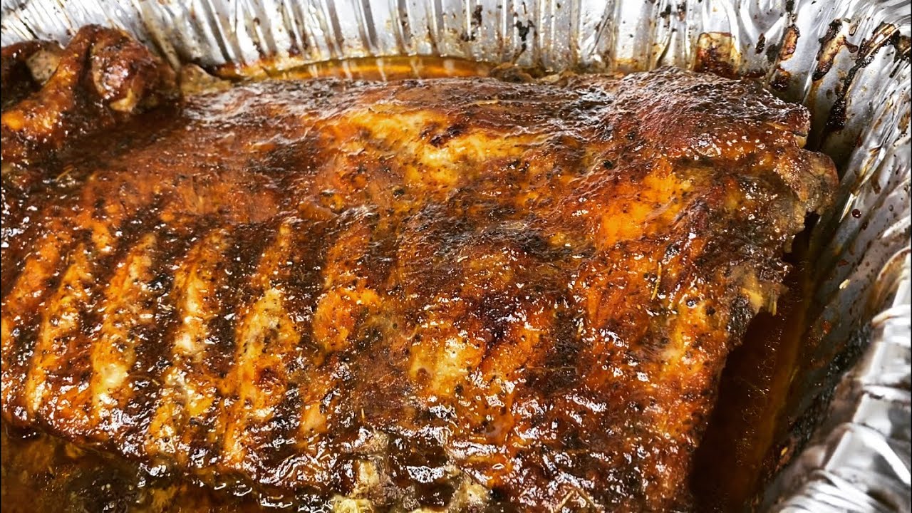 EASY oven baked fall off the bone barbecue ribs! - YouTube