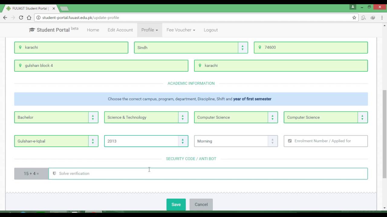 How to use FUUAST Student Portal.!! - YouTube