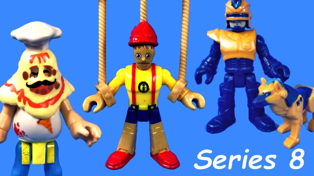 Imaginext Series 8 Blind Bags Toys Opening & Review w/ Pizza Guy & Robo ...