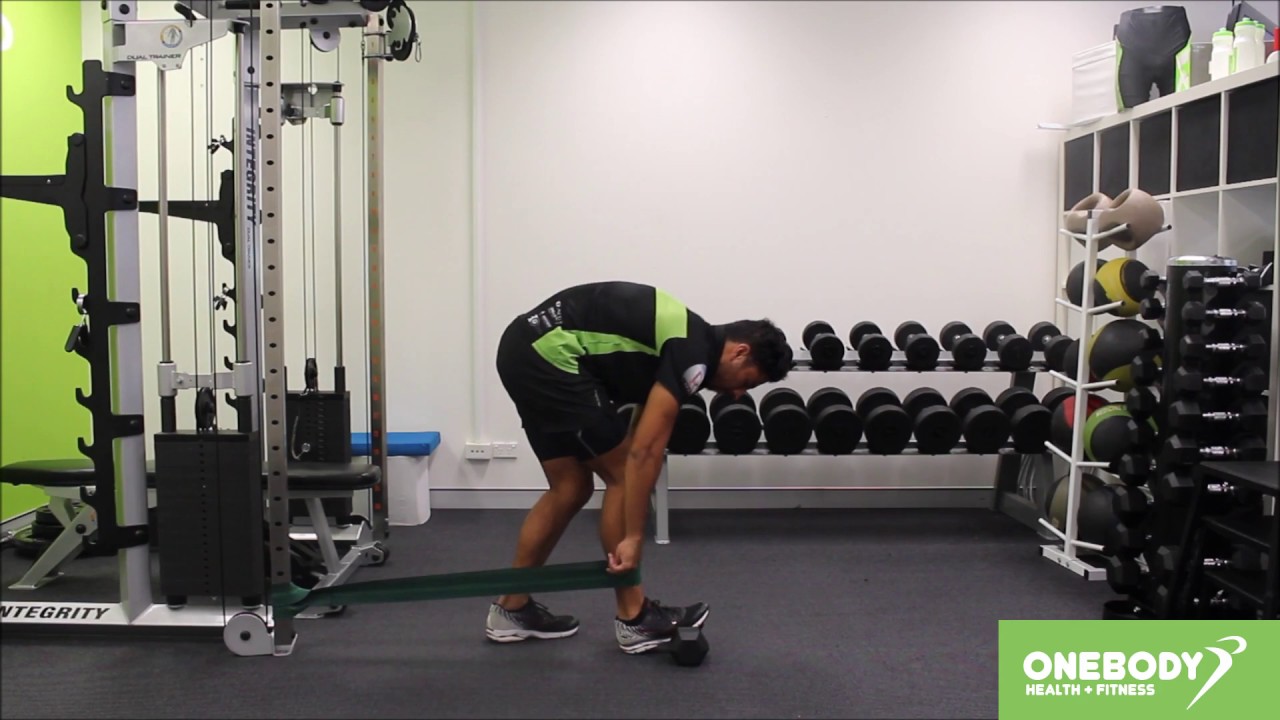 Ankle - Soleus Stretch with Band - YouTube