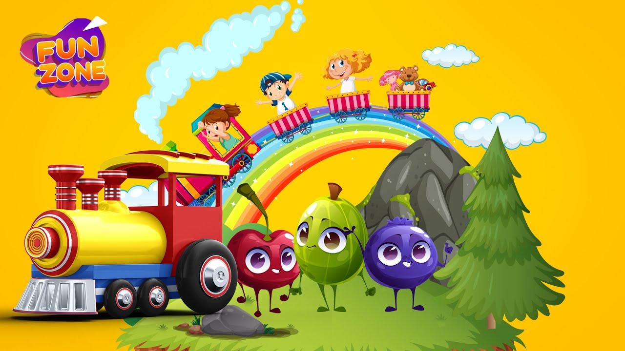 Learn Fruits Names for Children | The Train on a Fruits Ride song - YouTube
