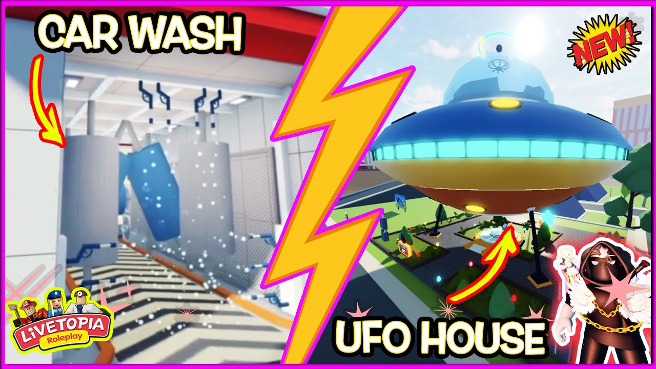 Livetopia - NEW FREE 4 person Car and Car Wash + UFO House! Update 49 ...