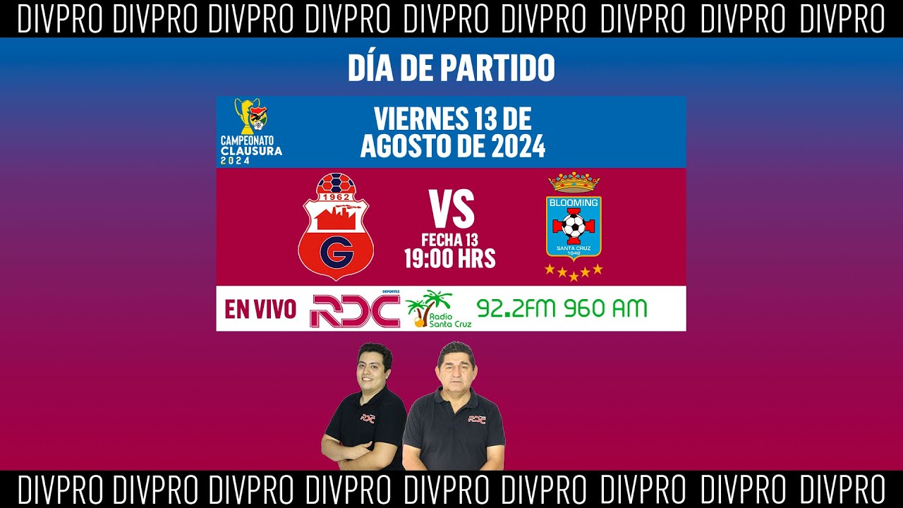 Guabirá vs Blooming - Campeonato Clausura 2024 - Fecha 13 - YouTube