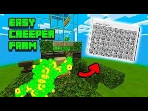 Minecraft CREEPER gunpowder farm | minecraft tutorial - YouTube
