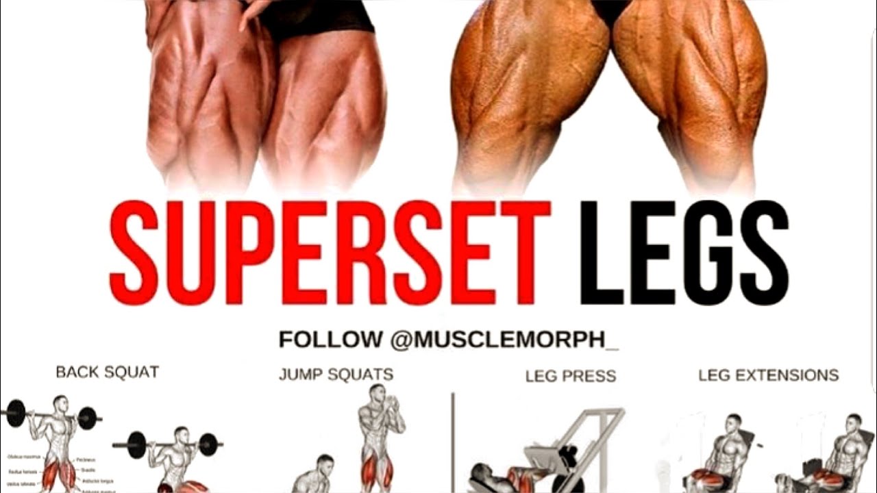 Legs workout superset | Big legs how to build | super set ...