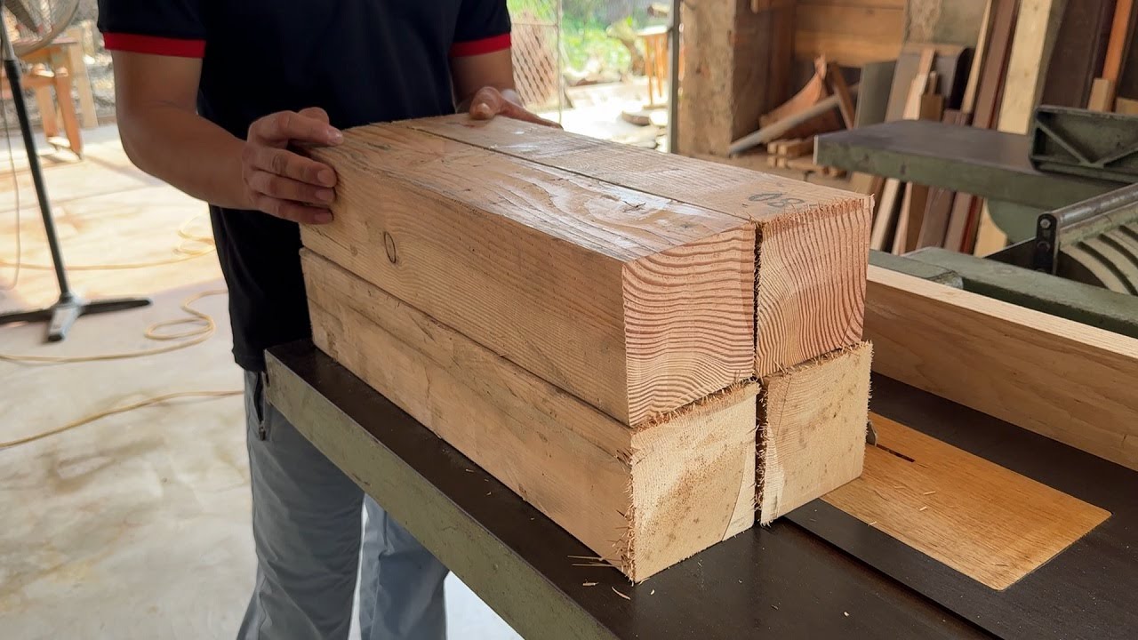 Excellent Woodworking Skills Of Young Carpenters. Building A Unique Set ...