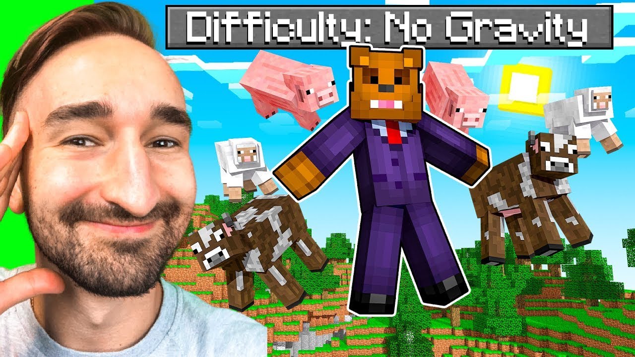Minecraft, BUT Gravity Decreases EVERY 30 Seconds... - YouTube