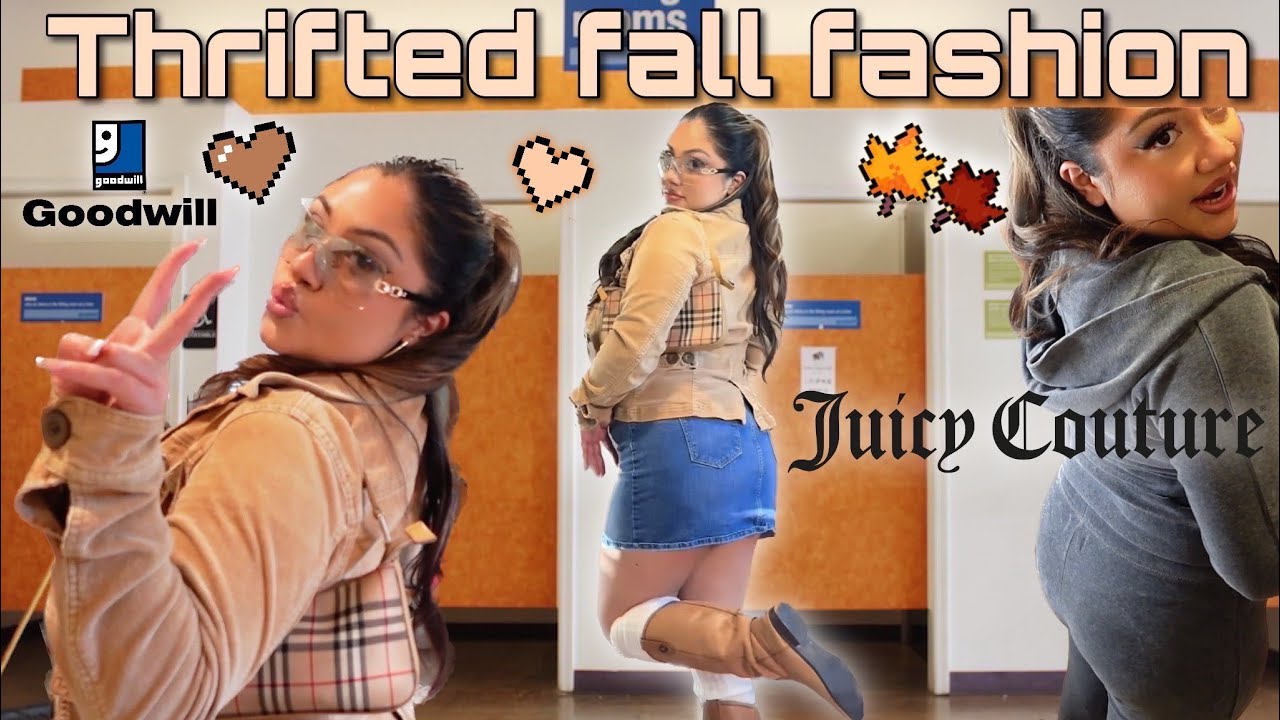 THRIFTING AND STYLING Y2K FALL FASHION ( I got blessed with tracksuits ...