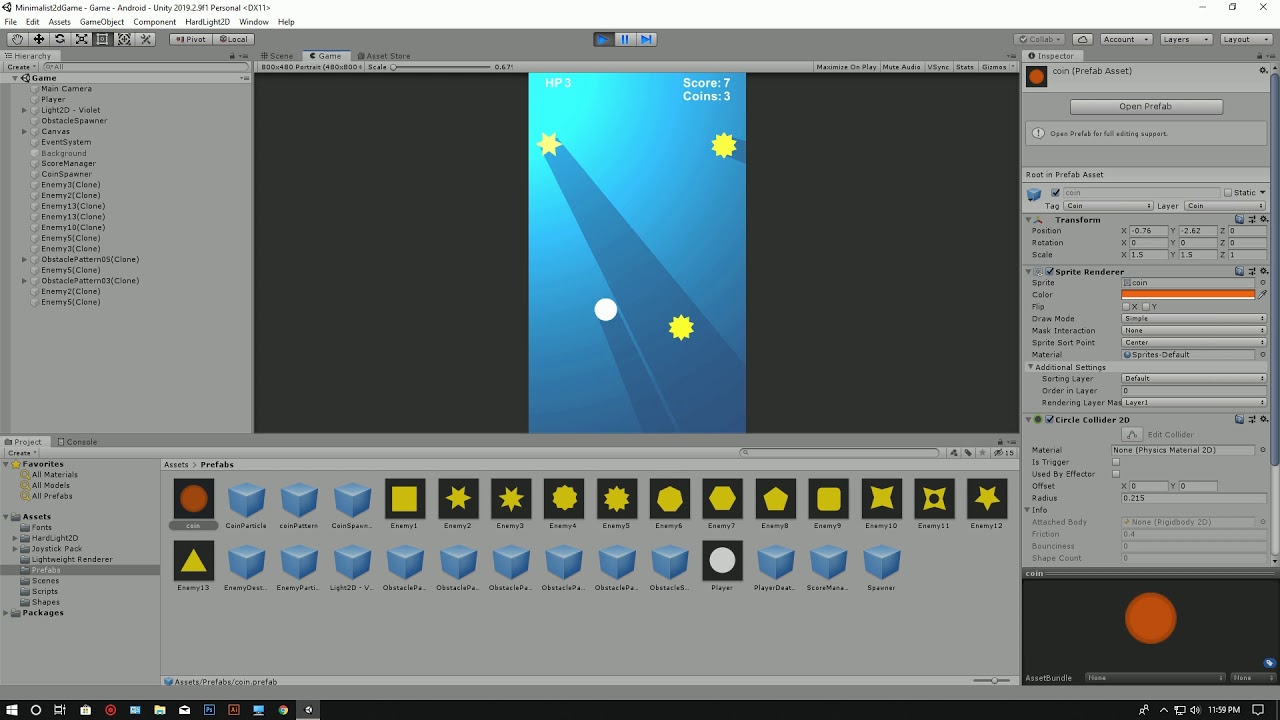 Minimalist 2D Android Game - YouTube