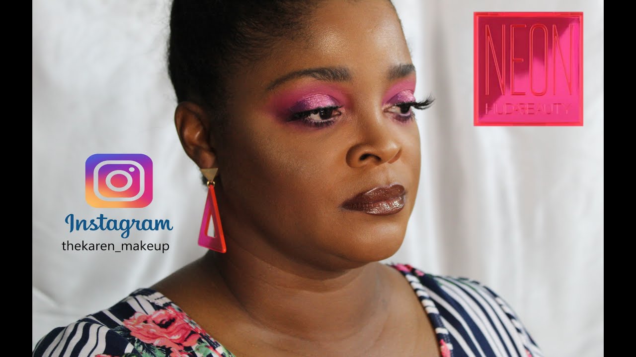 Neon Vibes using Huda Beauty Neon Pink - YouTube