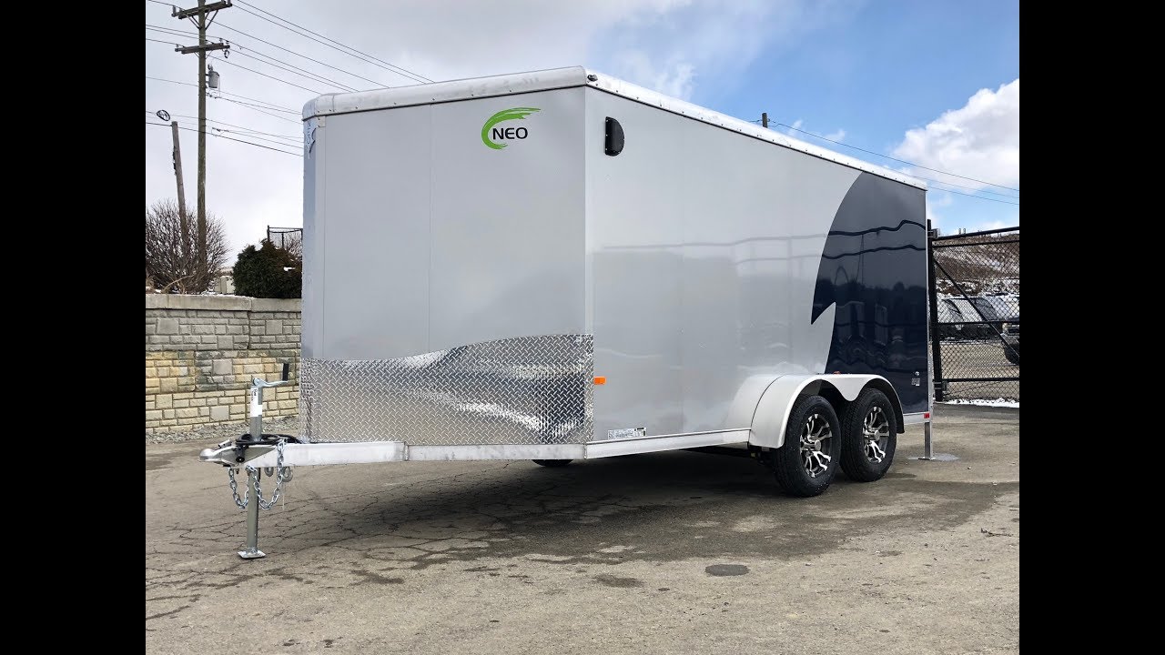 Neo NAMR 7x14 Aluminum Motorcycle Trailer 7000# NAMR147 - YouTube