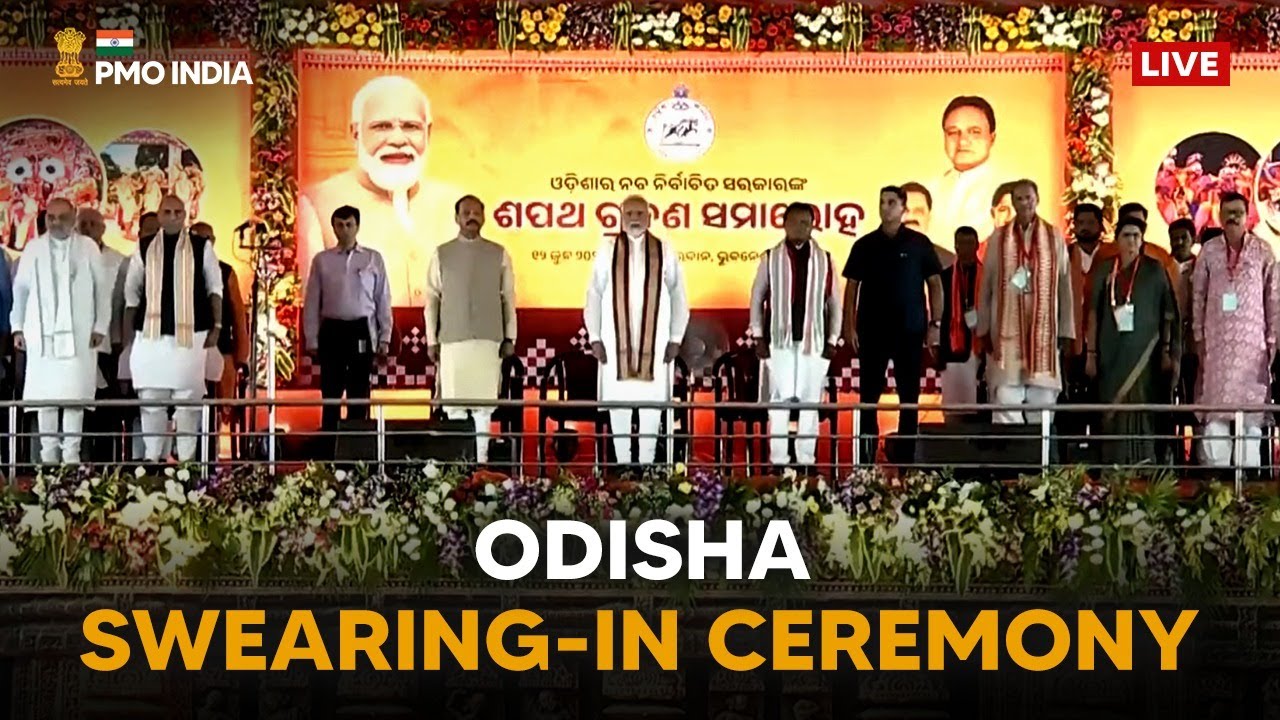 Live -Prime Minister Narendra Modi attends Odisha CM's Oath Ceremony ...