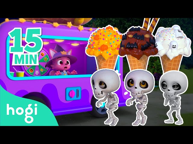 🎃 Learn Colors with Halloween Ice Cream Shop 🍦｜15 min｜Compilation｜Hogi ...
