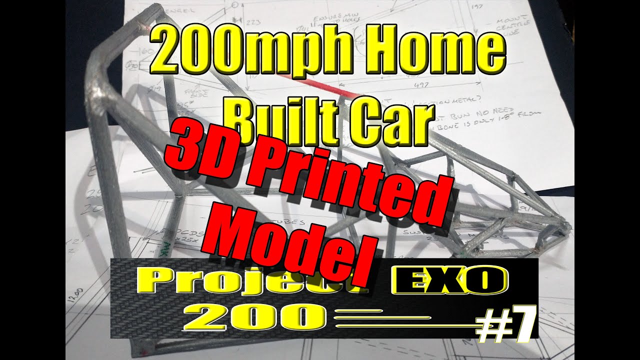 200mph Home Built Rear engine LoCost Car 3D Printed & Welded Chassis ...