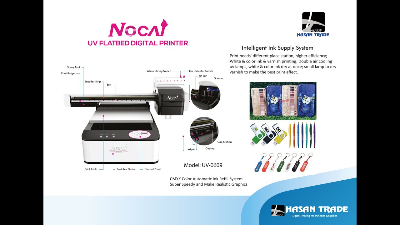 NOCAI UV DIGITAL PRINTER - YouTube