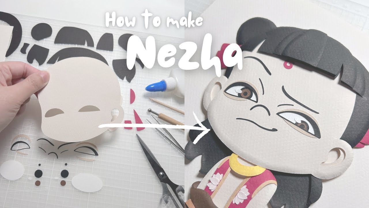 How to make Nezha Layered Paper Art - YouTube