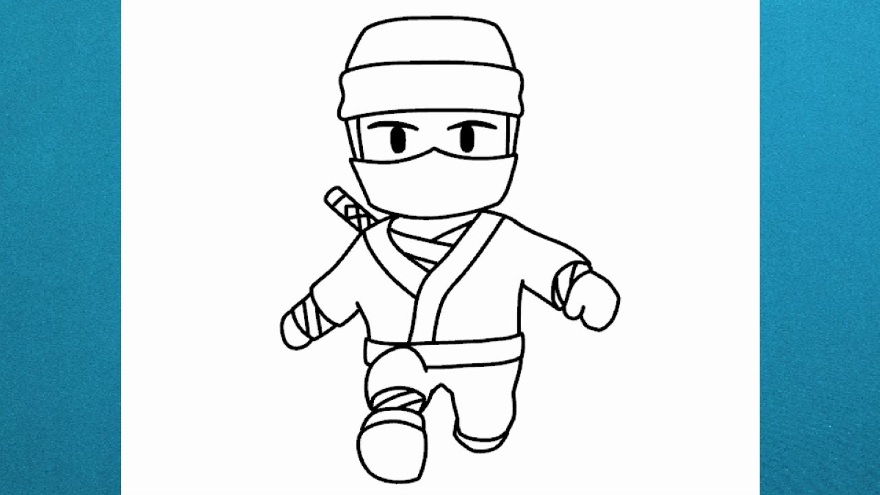 Como dibujar a Ninja Kai corriendo de Stumble Guys - YouTube