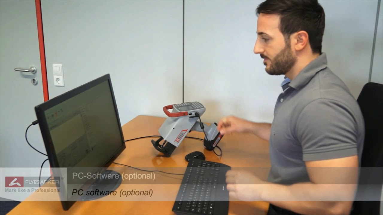 Markator FlyMarker mini markeermachine bedienen via de PC - YouTube