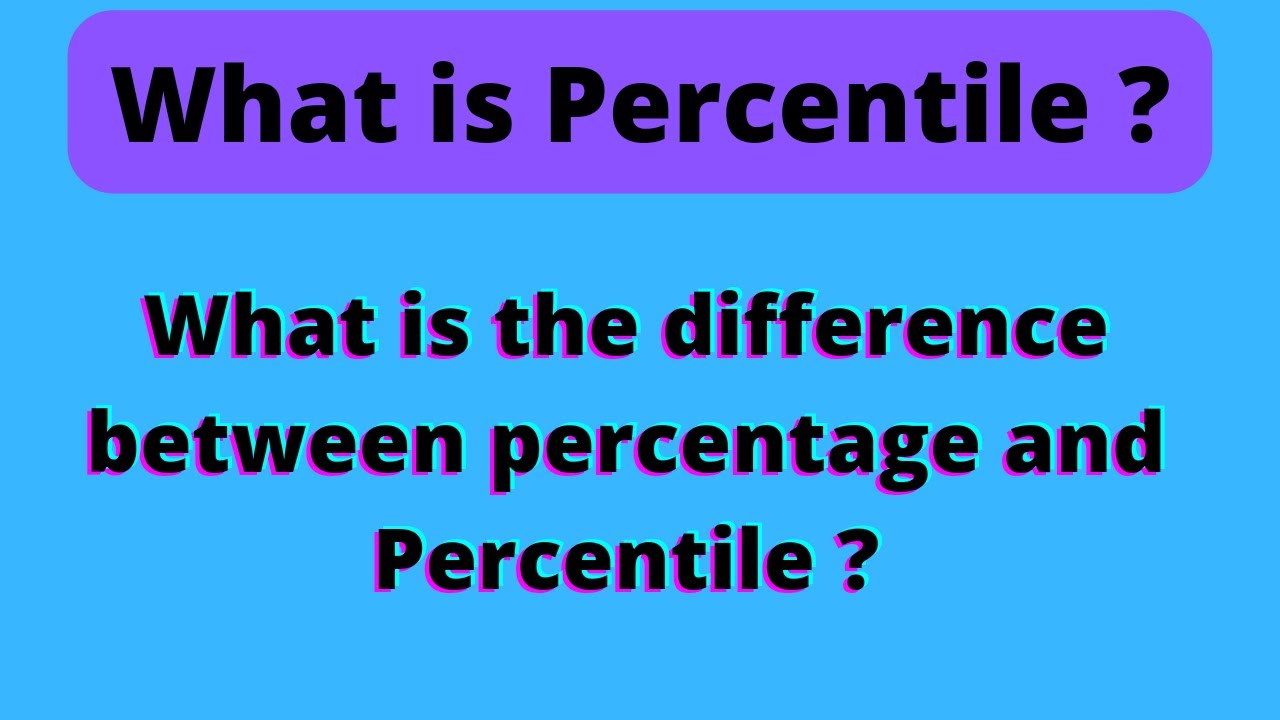 What is percentile? Difference between percentage and Percentile ...