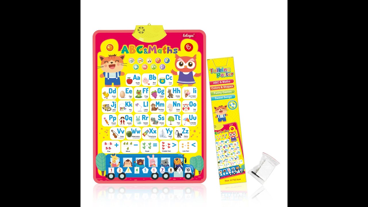 WG9918-1 English Talking Poster Voice Charts for Kids ABC Alphabet ...