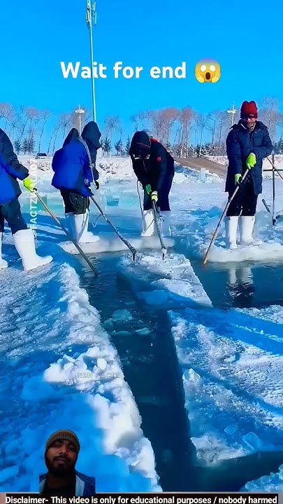 Ice farming #snow #lake #viralvideo #shorts#winter #cartoon#facts # ...