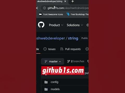 Open github repository in VS Code on browser. - YouTube