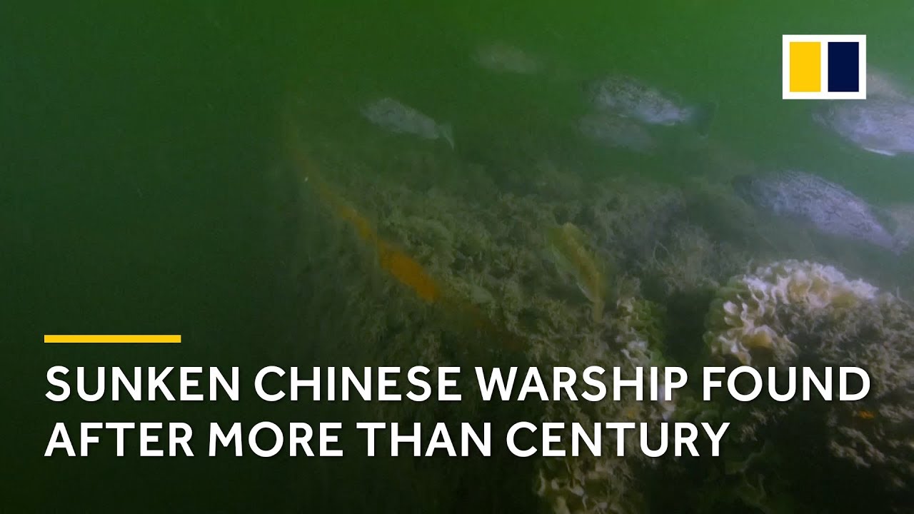 Wreckage of Chinese warship the Jingyuan, which sank in 1894 ...