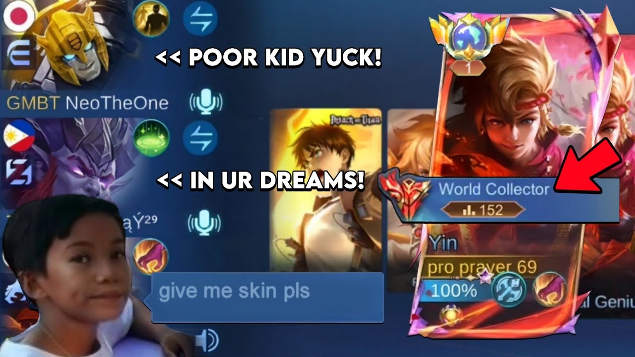 I PRETEND TO BE POOR KID “NO SKIN” BUT WORLD COLLECTOR PRANK IN MCL!! 😂 ...