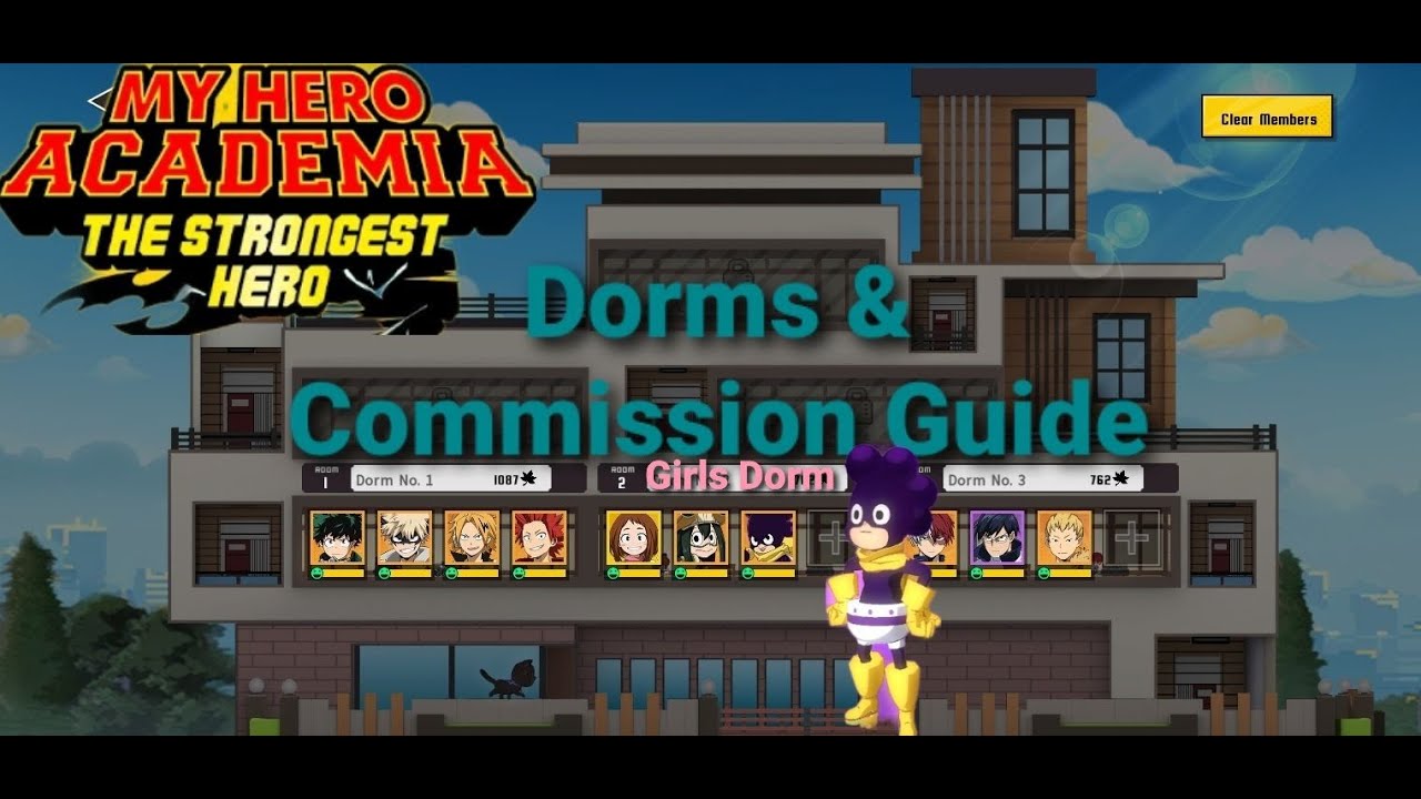 Dorm & Commission Guide My Hero Academia: The Strongest Hero - YouTube
