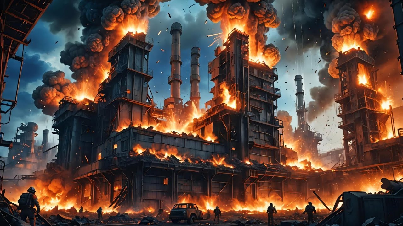 Horrifying! US weapons factory explodes and is completely destroyed by ...