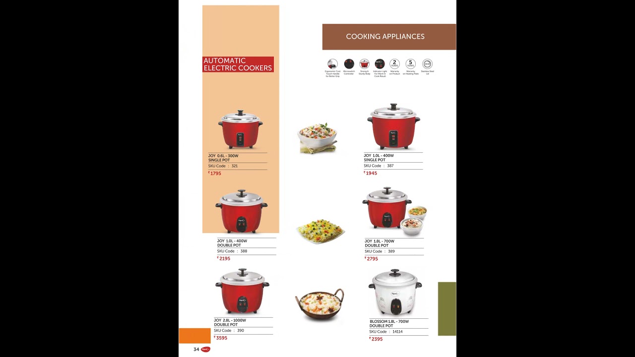 Pigeon Kitchen Appliances Catalog - YouTube